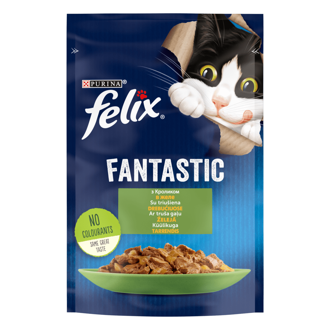 FELIX® FANTASTIC з кроликом. Шматочки у желе | Purina UA