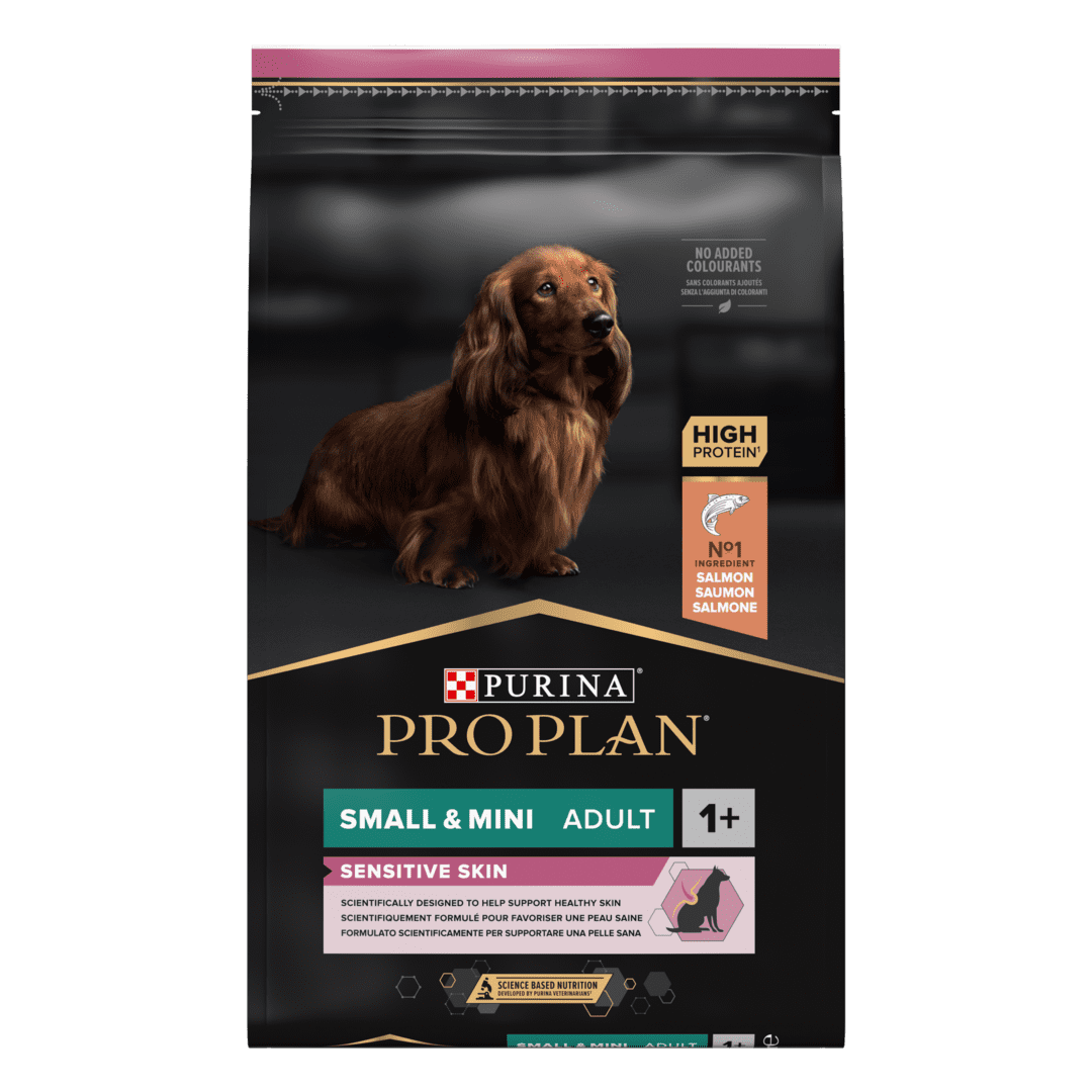 PRO PLAN®. Корм для собак дрібних порід із чутливою шкірою | Purina