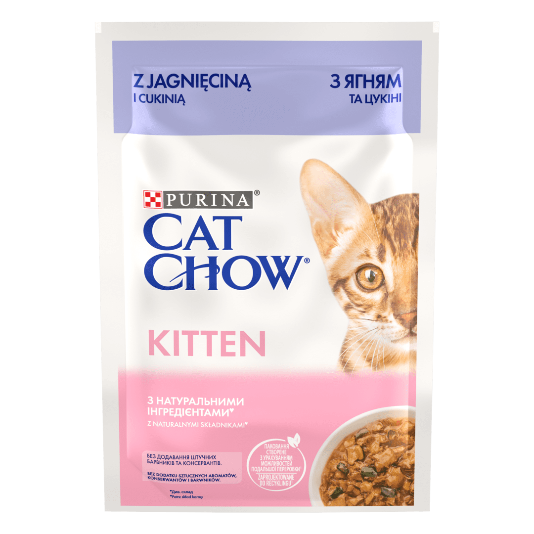 CAT CHOW® Kitten: Корм з індичкою та цукіні для кошенят | Purina